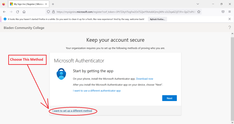 MFA Directions - BCC